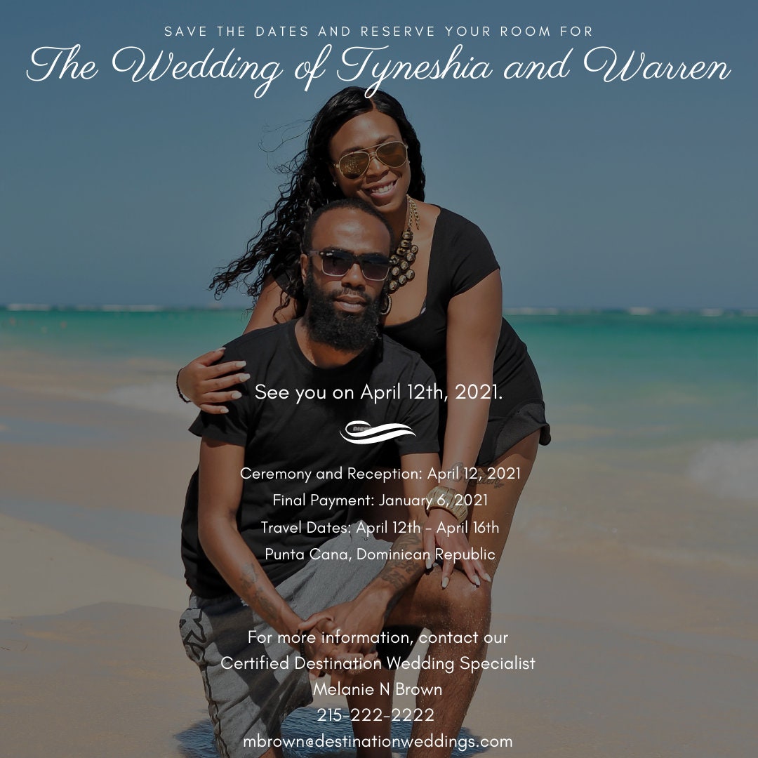 Destination Wedding Save the Dates Card - Etsy