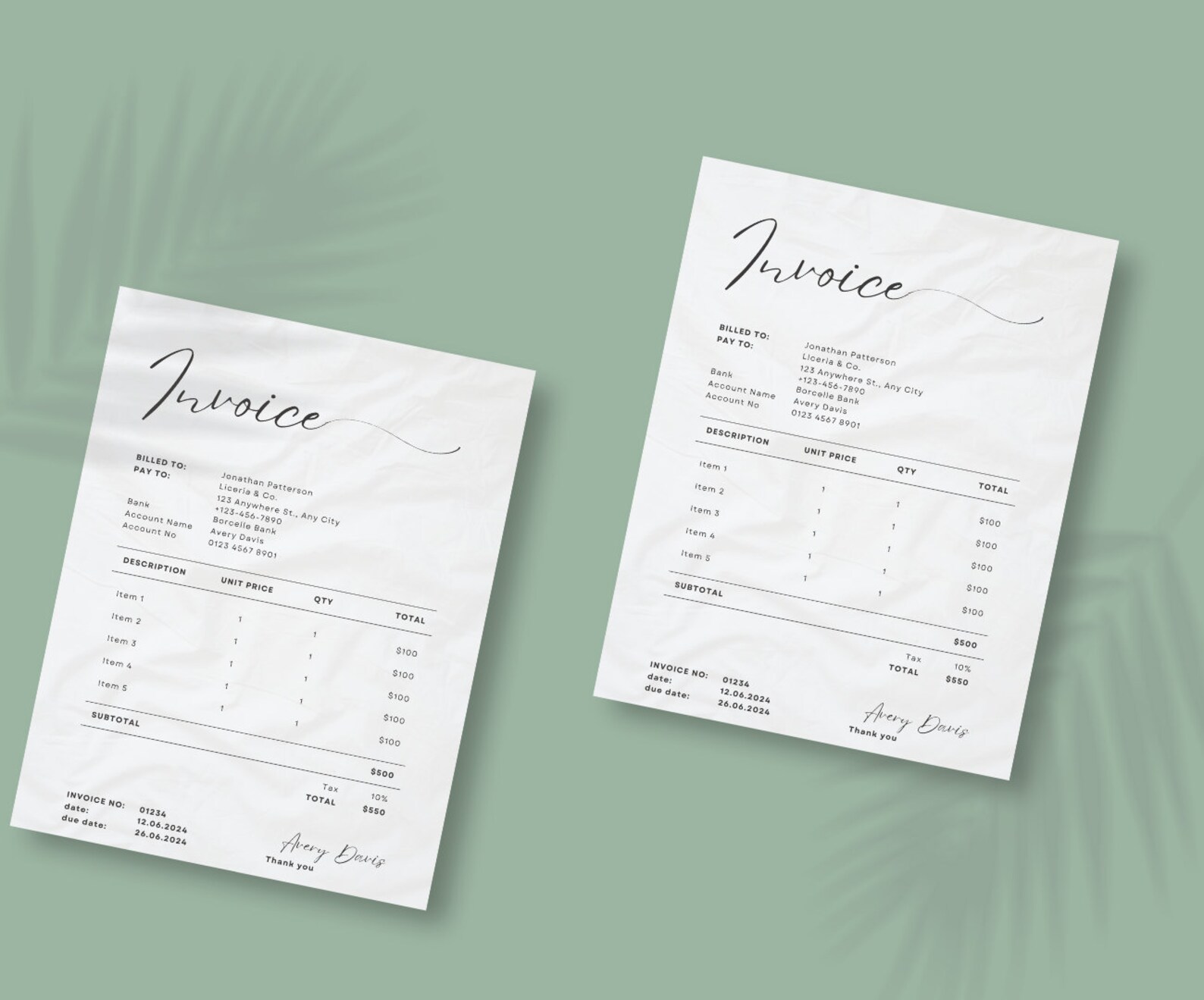 Beige Aesthetic Simple Invoice, Invoice Template Editable Small ...
