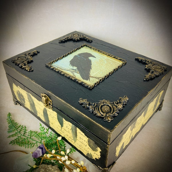 Antique Box Crow - Etsy