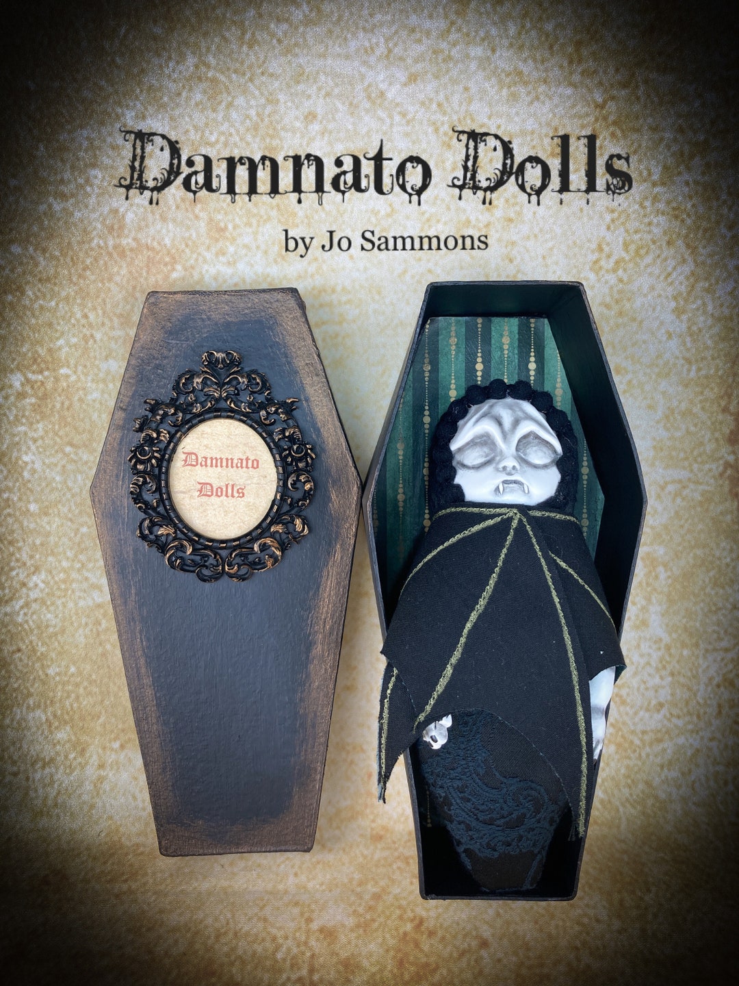 OOAK Vampire Art Doll, Baby Doll, Bat, Creepy Cute, Goth, Halloween ...