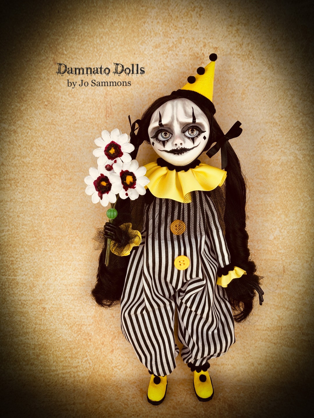 CALICO OOAK CLOWN Art Doll Damnato Dolls Creepy Cute - Etsy