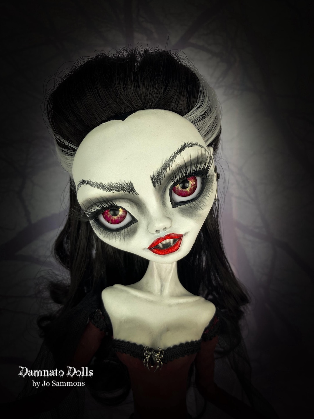 Vampire Art Doll: Handmade Clay Face Sculpture - OOAK Collectible - Etsy