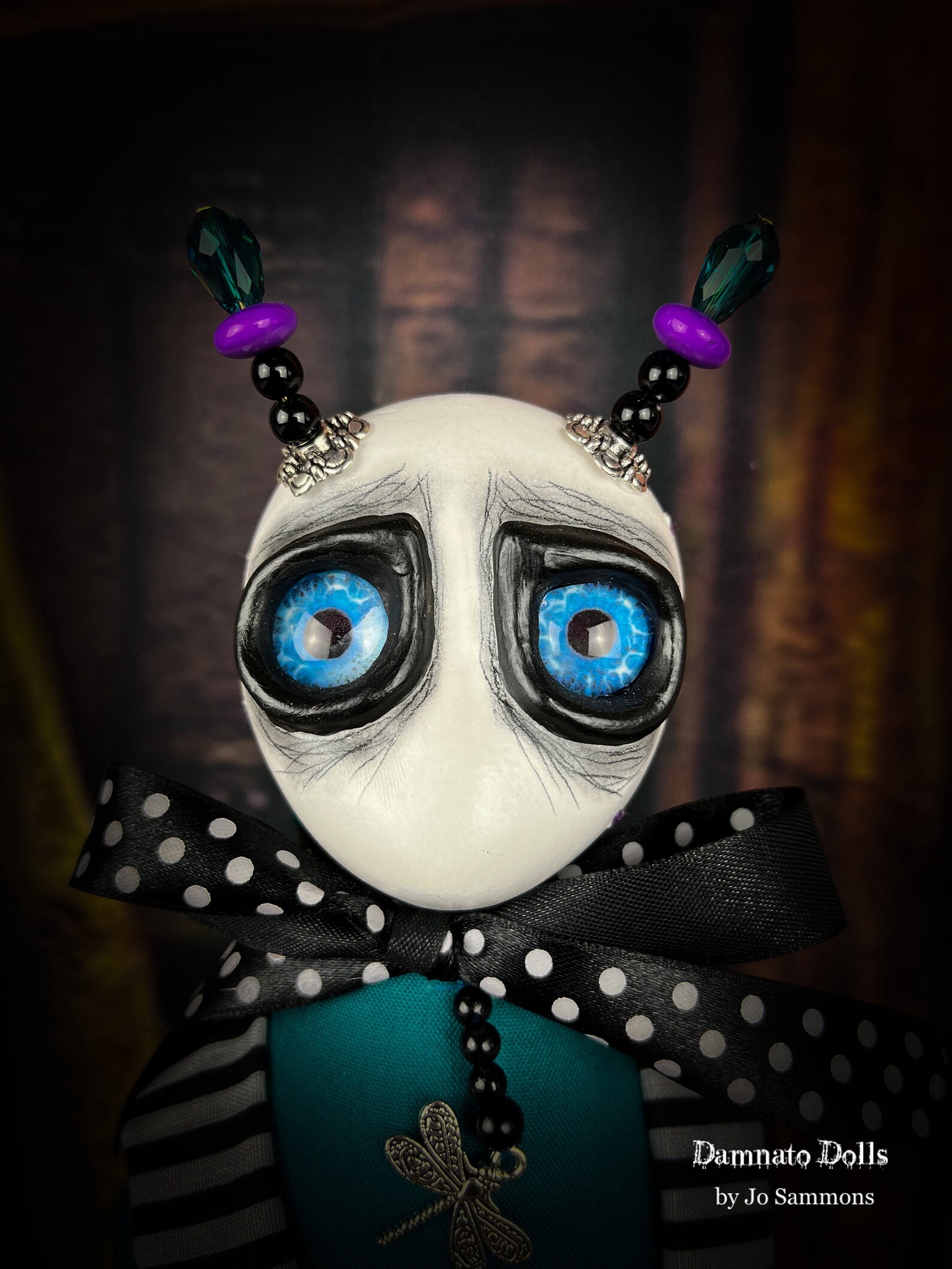 MOOGLIE OOAK Art Doll, Creepy Cute, Halloween, Plush, Clay Face, Gift ...