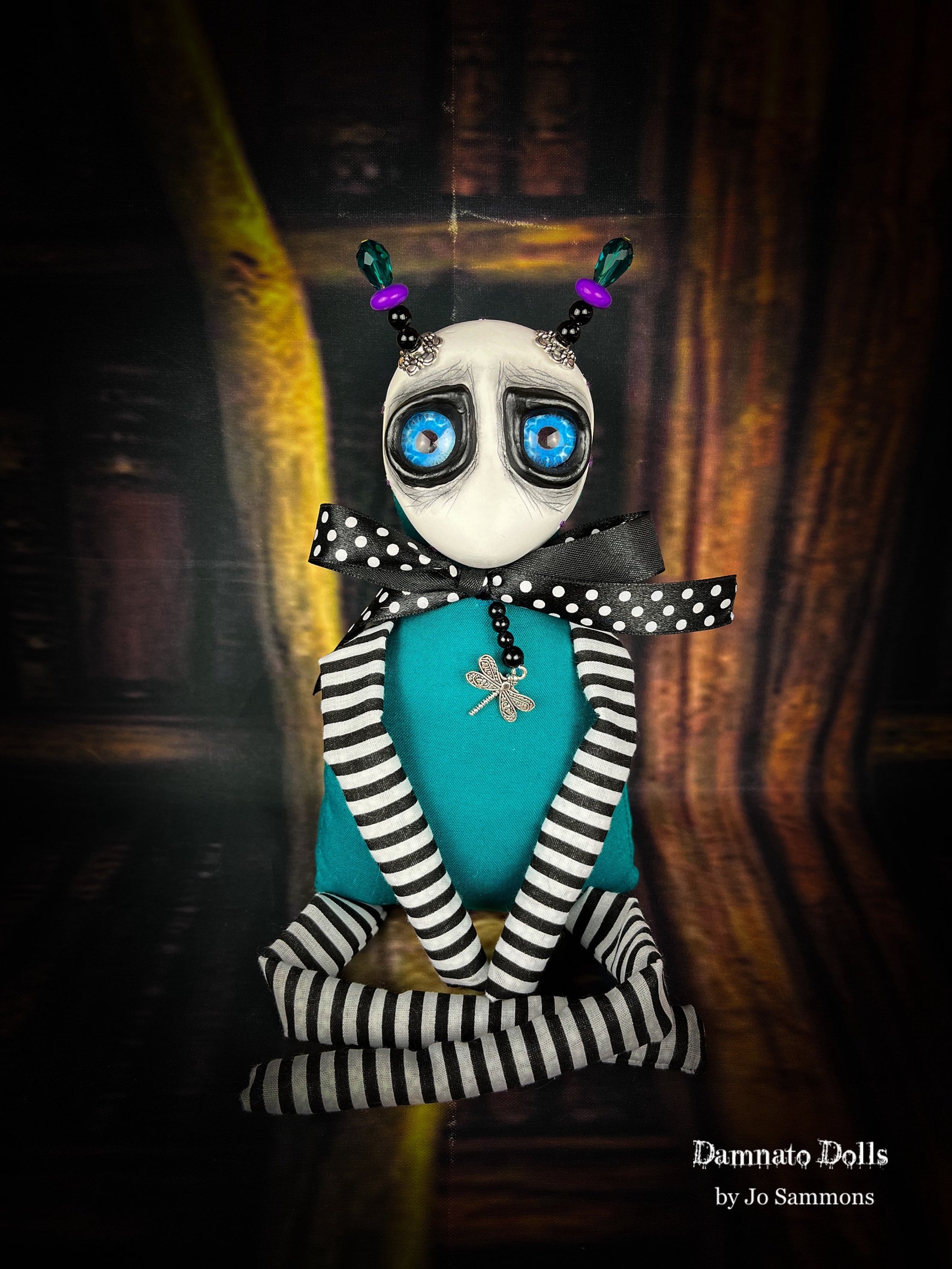 MOOGLIE OOAK Art Doll, Creepy Cute, Halloween, Plush, Clay Face, Gift ...