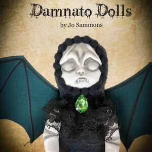 OOAK Vampire Art Doll, Baby Doll, Bat, Creepy Cute, Goth, Halloween ...
