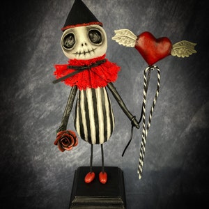 LOVE SKELLY made to Order, Gift, Love, Romance, Hearts, Goth, Skeleton ...