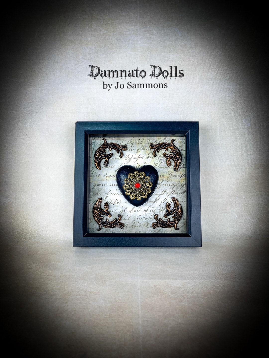 Gothic Heart Wall Decor, Sacred Heart, Rococo, Creepy, Halloween, Box ...