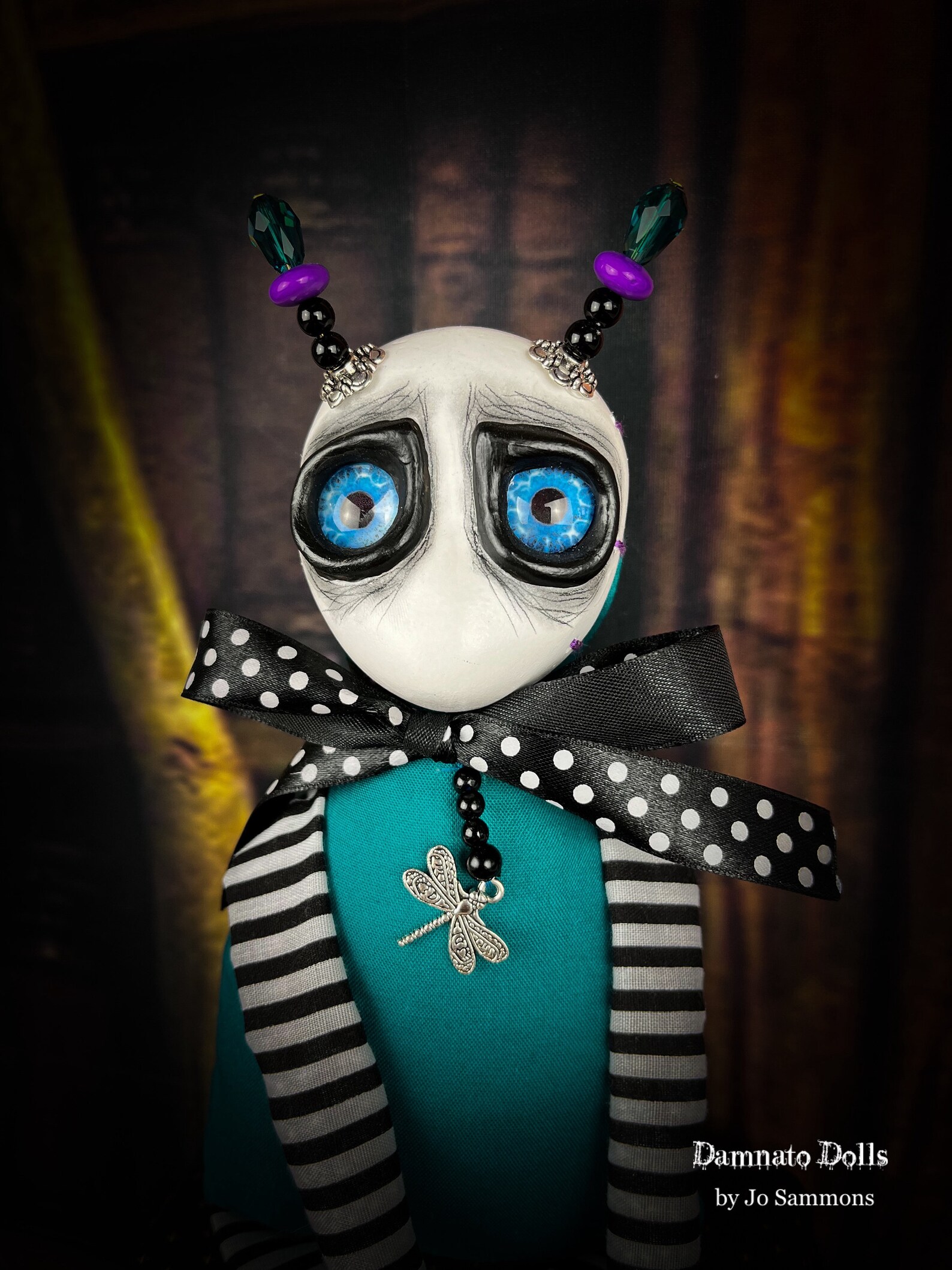 MOOGLIE OOAK Art Doll, Creepy Cute, Halloween, Plush, Clay Face, Gift ...