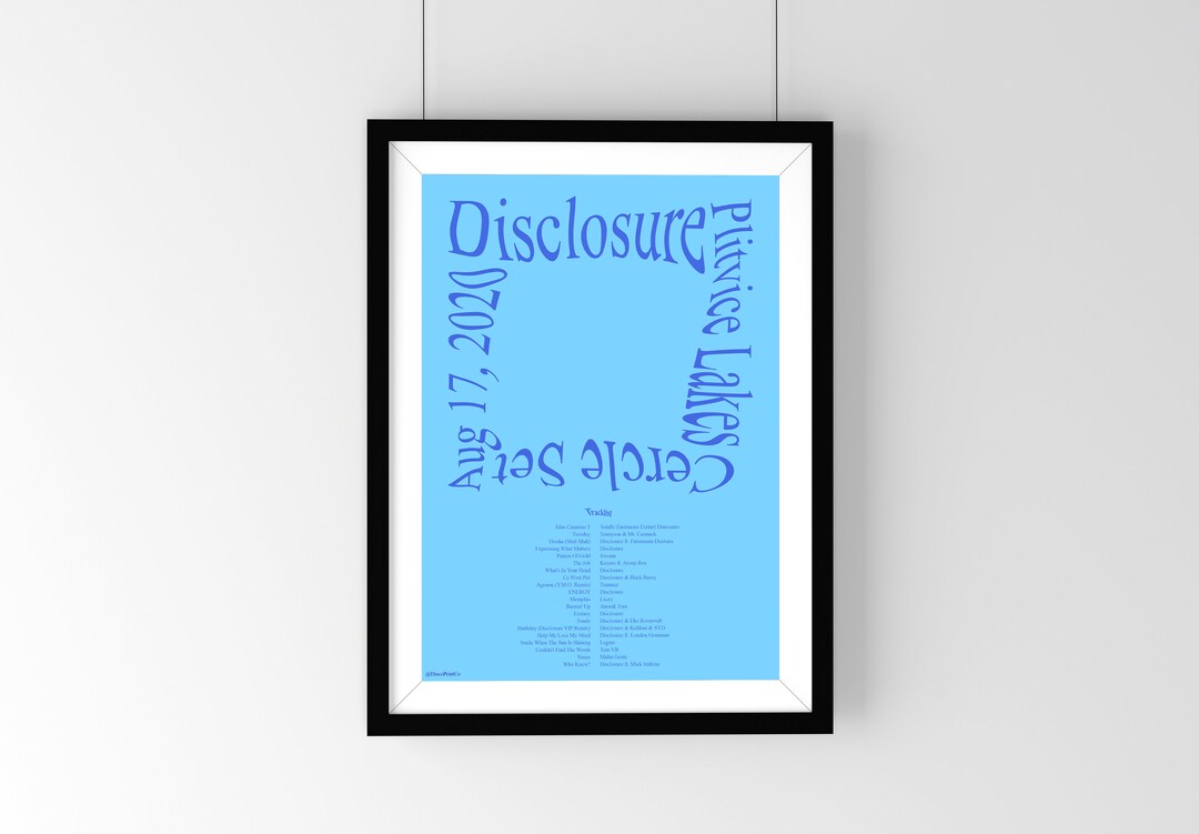 Disclosure - Plitvice Lakes Cercle Set | DJ | Wall Art | Poster | Print ...