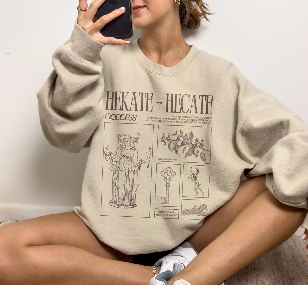 Hecate Sweatshirt Goddess of Magic Hekate Maiden Mother Crone Greek ...