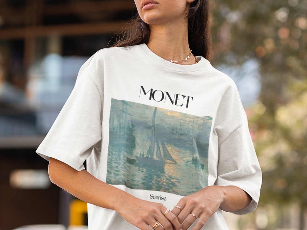 Claude Monet Sunrise Shirt French Impressionism Famous Painting Shirt ...