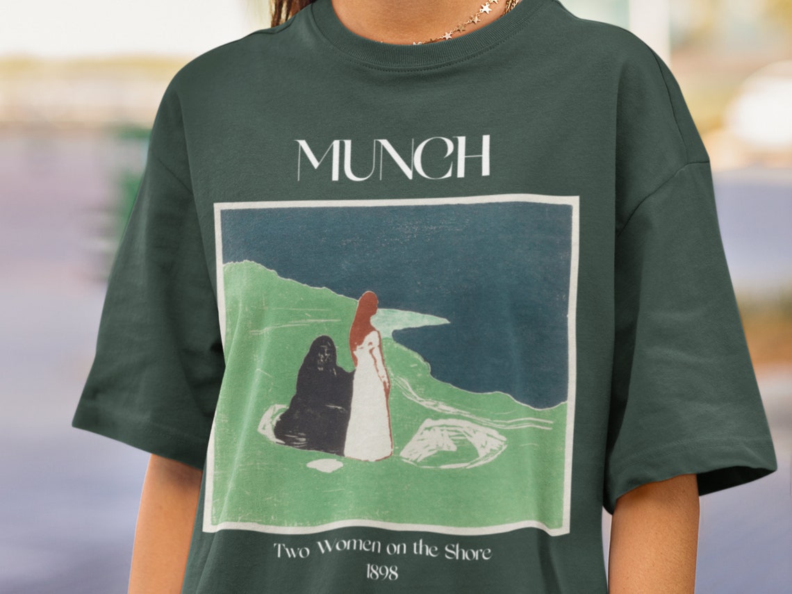 Edvard Munch Two Women by the Shore Famous Art Shirt Famous - Etsy