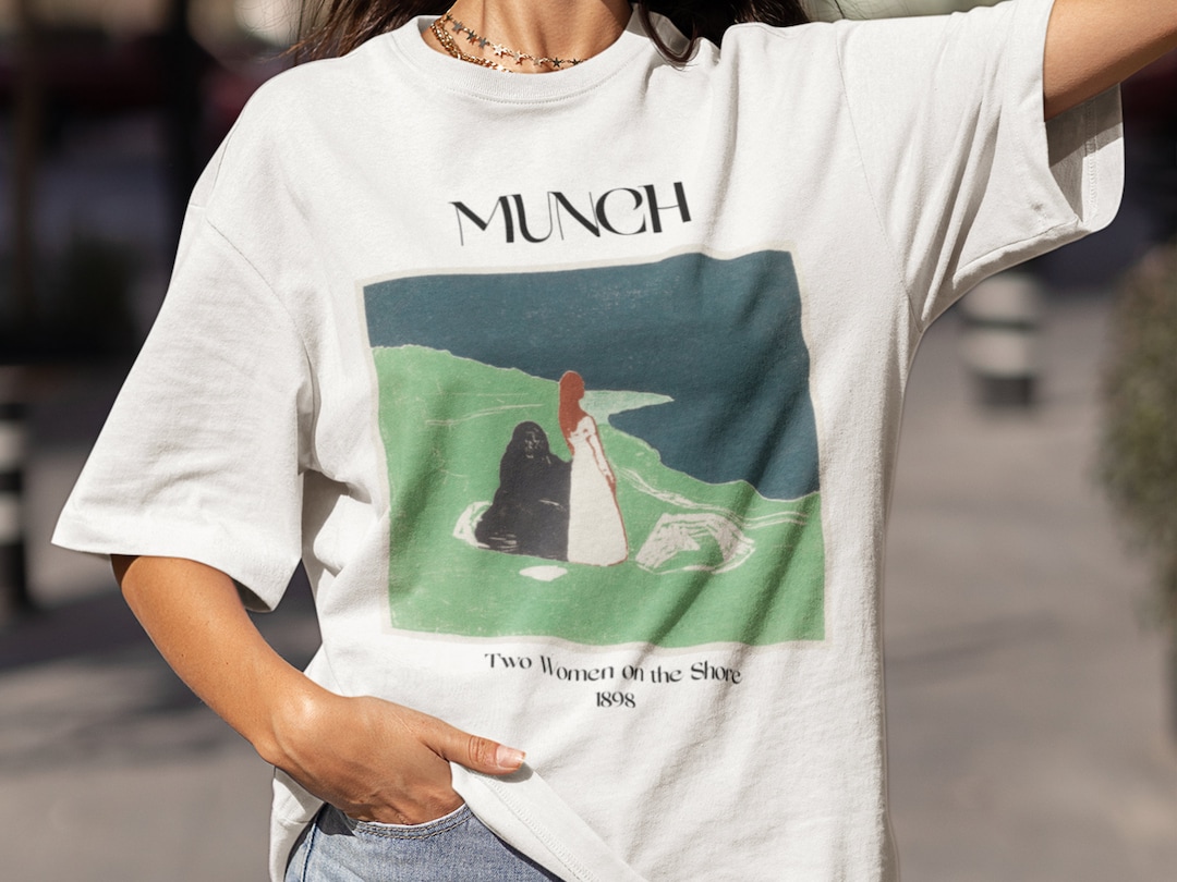 Edvard Munch Two Women by the Shore Famous Art Shirt Famous Painting ...