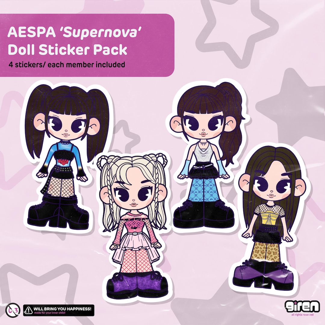 Ae 'supernova' Sticker Pack | K-pop Fashion Doll Sticker Pack - Etsy