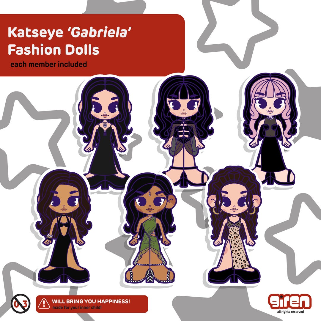 Kats Eye Gabriela Fashion Doll Stickers || Kats Eye Sticker Pack - Etsy