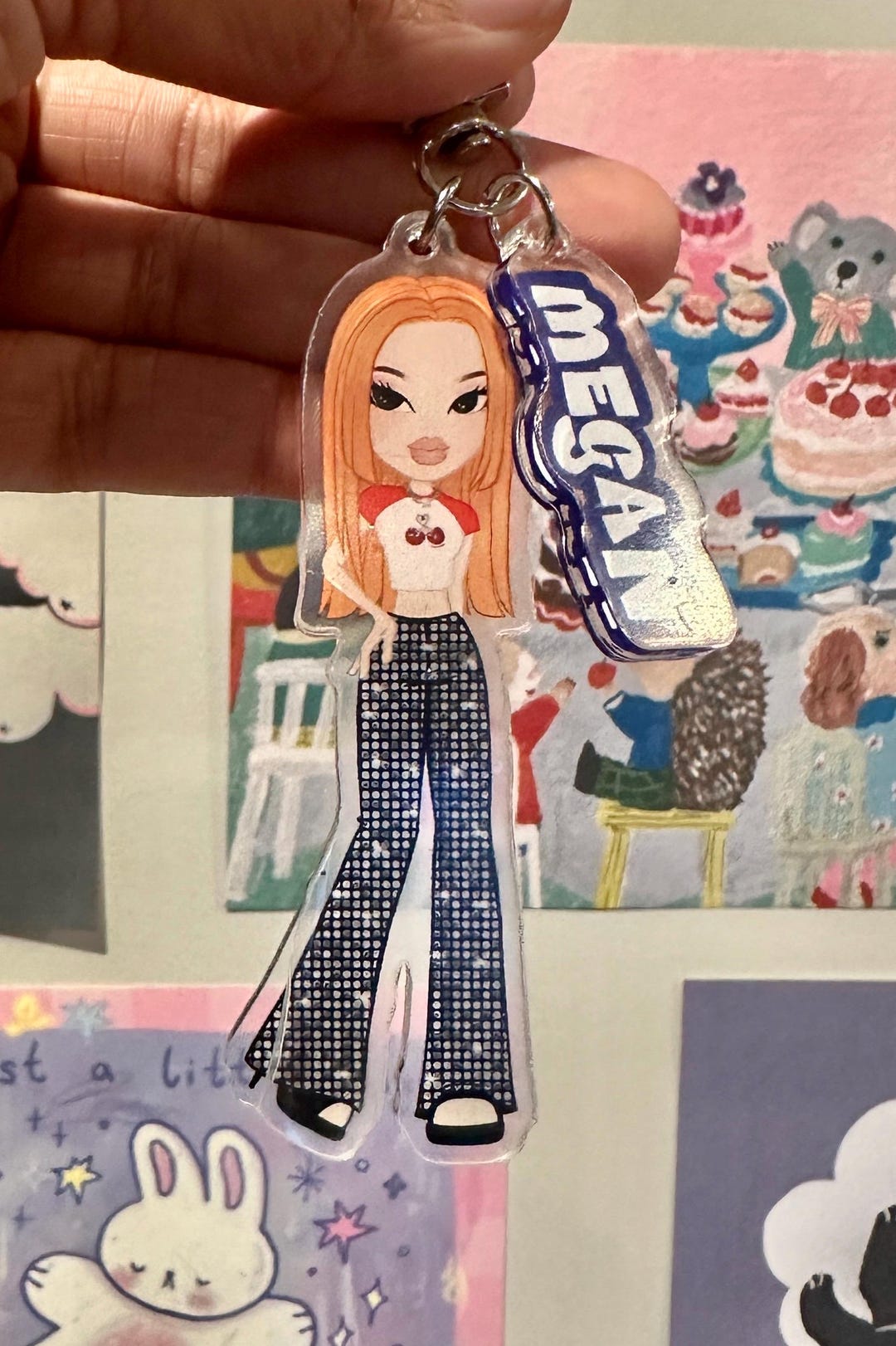 Kat Seye 'soft is Strong' Keychain | Acrylic Keychain - Etsy