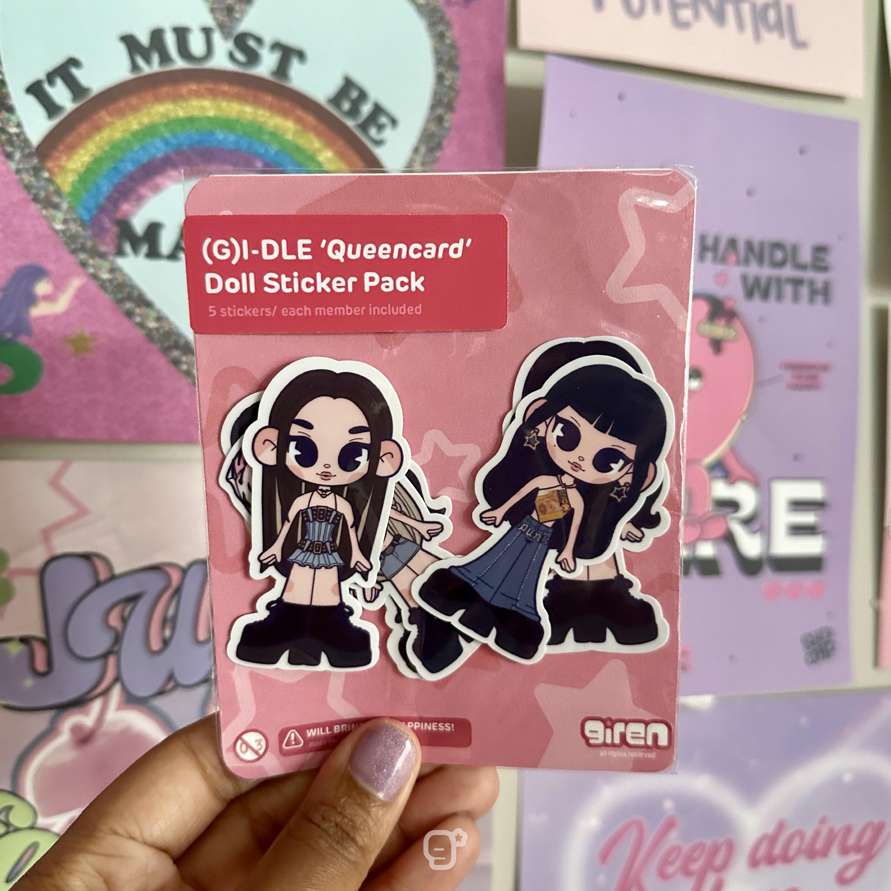Gidle 'queencard' Sticker Pack | K-pop Fashion Doll Sticker Pack - Etsy