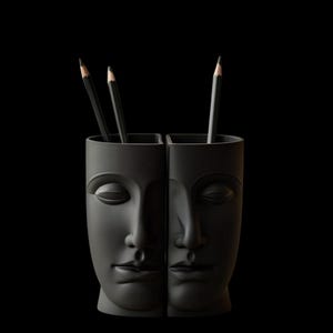 Two Faced Vase – Pen & Brush Holder - Etsy