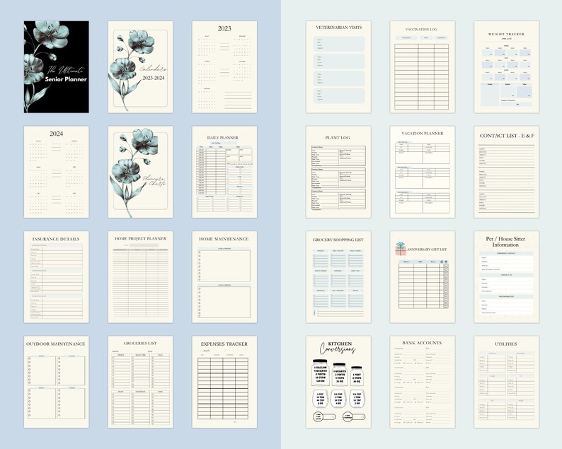 Ultimate SENIOR Printable Planner, Huge 140 Page Planner, 2023 & 2024 ...