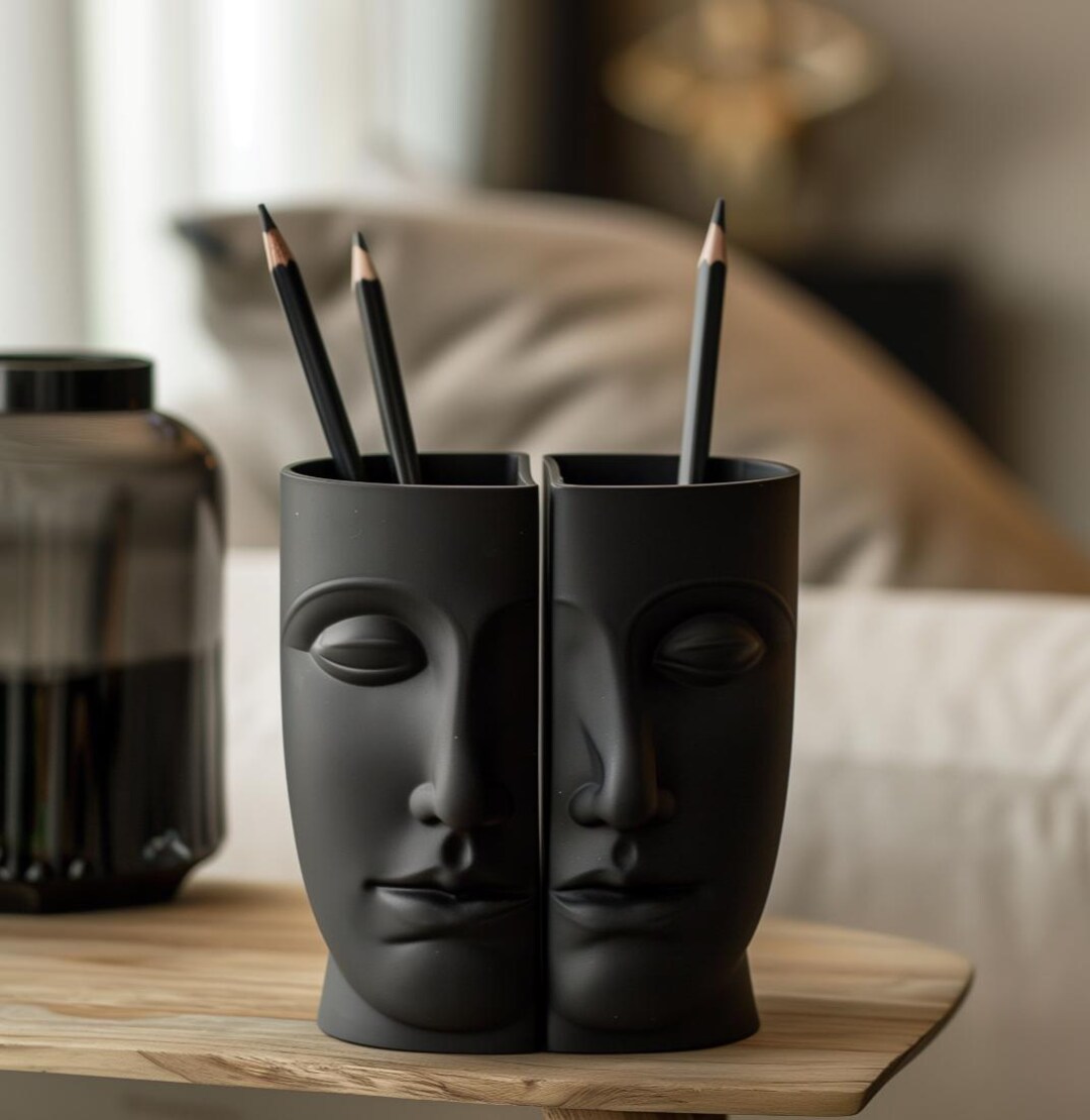 Two Faced Vase – Pen & Brush Holder - Etsy