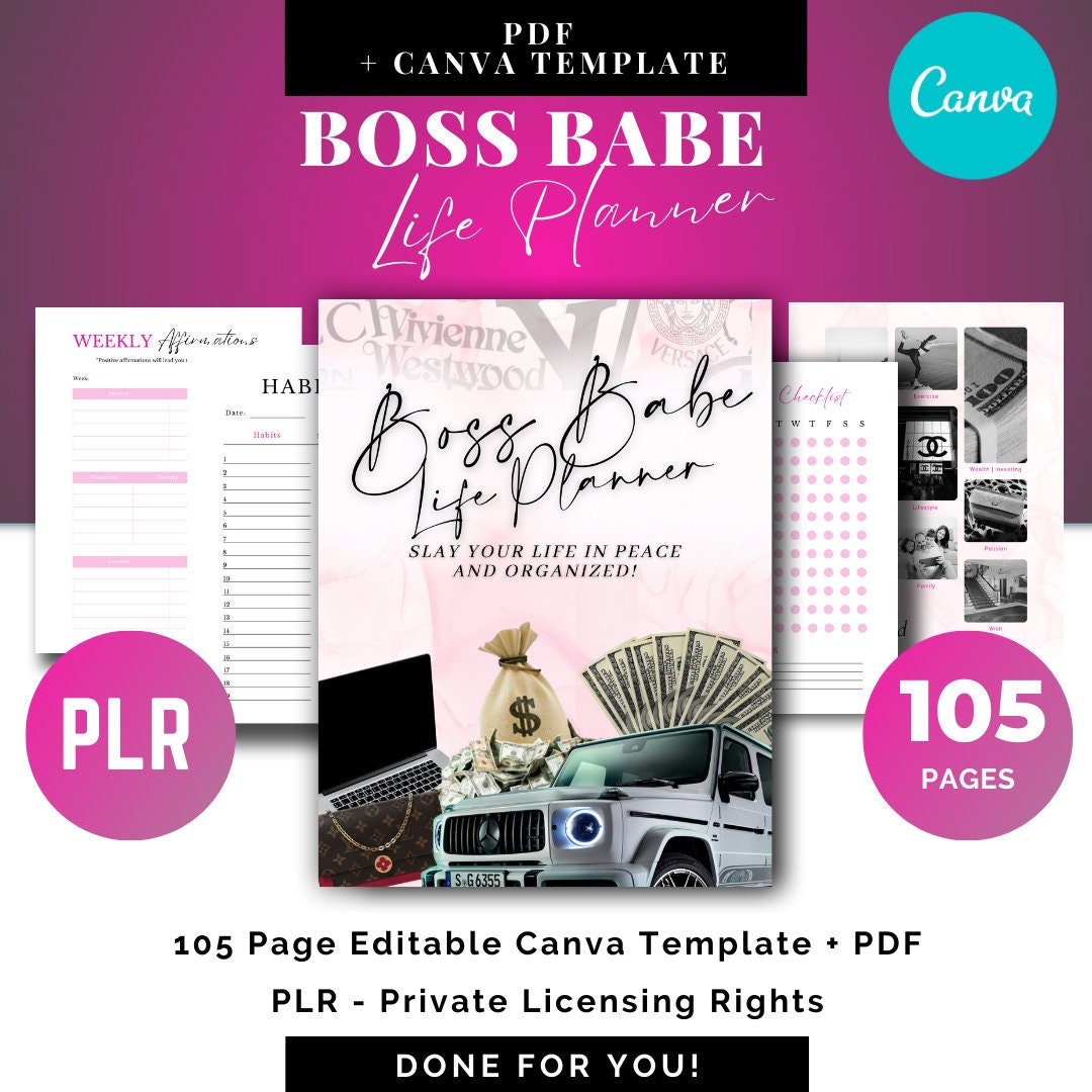 Boss Babe Life Planner, How to Make Money Online, White Label, Private ...