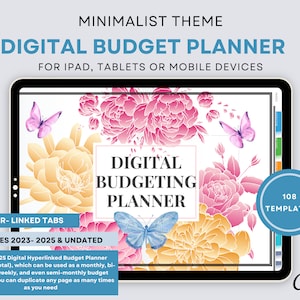 Digital Budget Planner, Digital Finance Planner, Digital Planner, Bi ...
