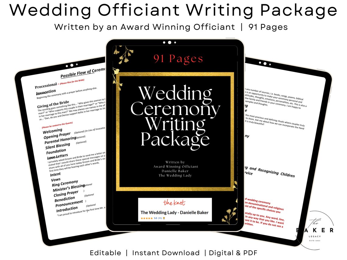 Custom Officiant Script Wedding Ceremony Script - Etsy