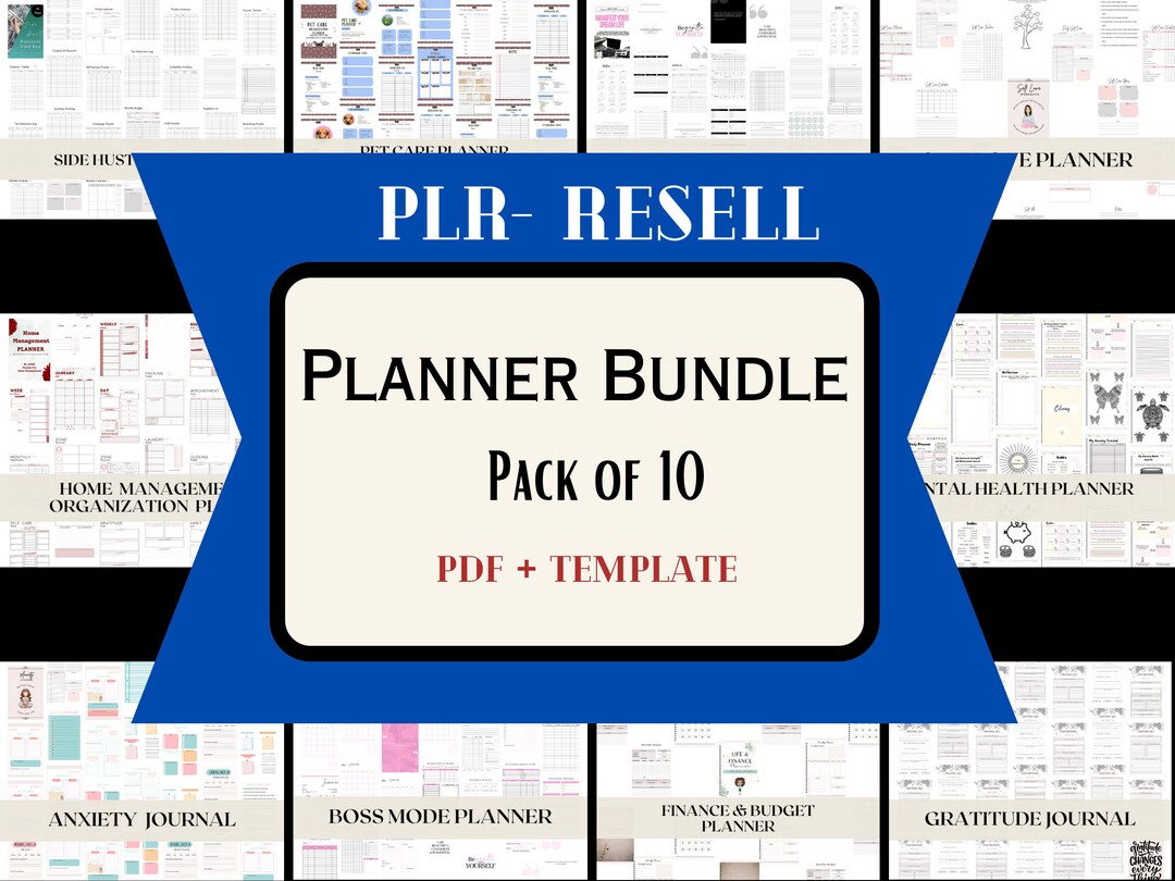Planner Template Bundle | Canva Editable, Resell Rights (PDF Download ...