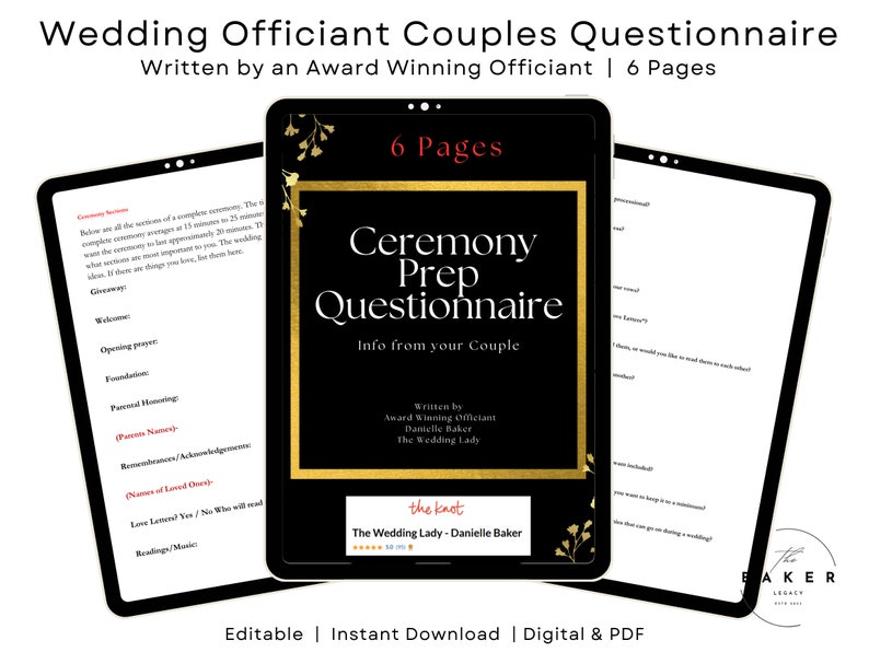 Custom Officiant Script, Wedding Ceremony Script, Personalized ...