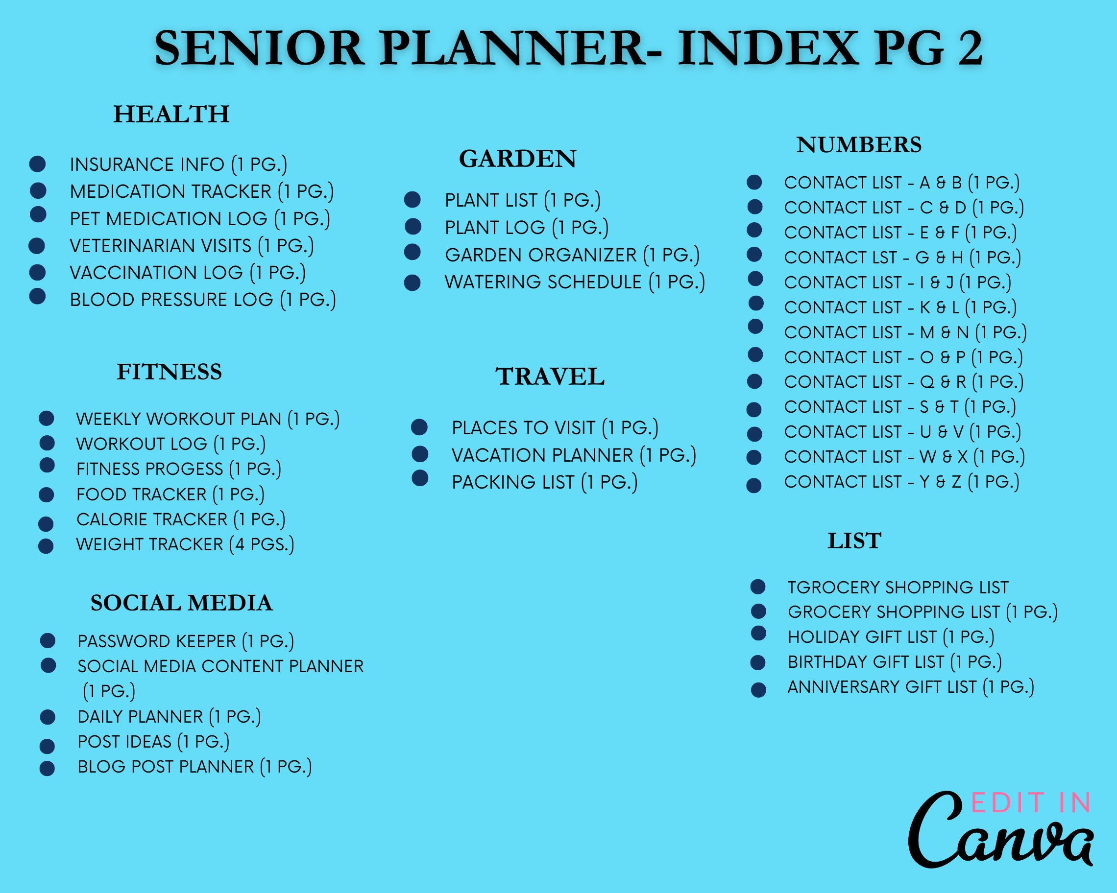 Ultimate SENIOR Printable Planner, Huge 140 Page Planner, 2023 & 2024 ...