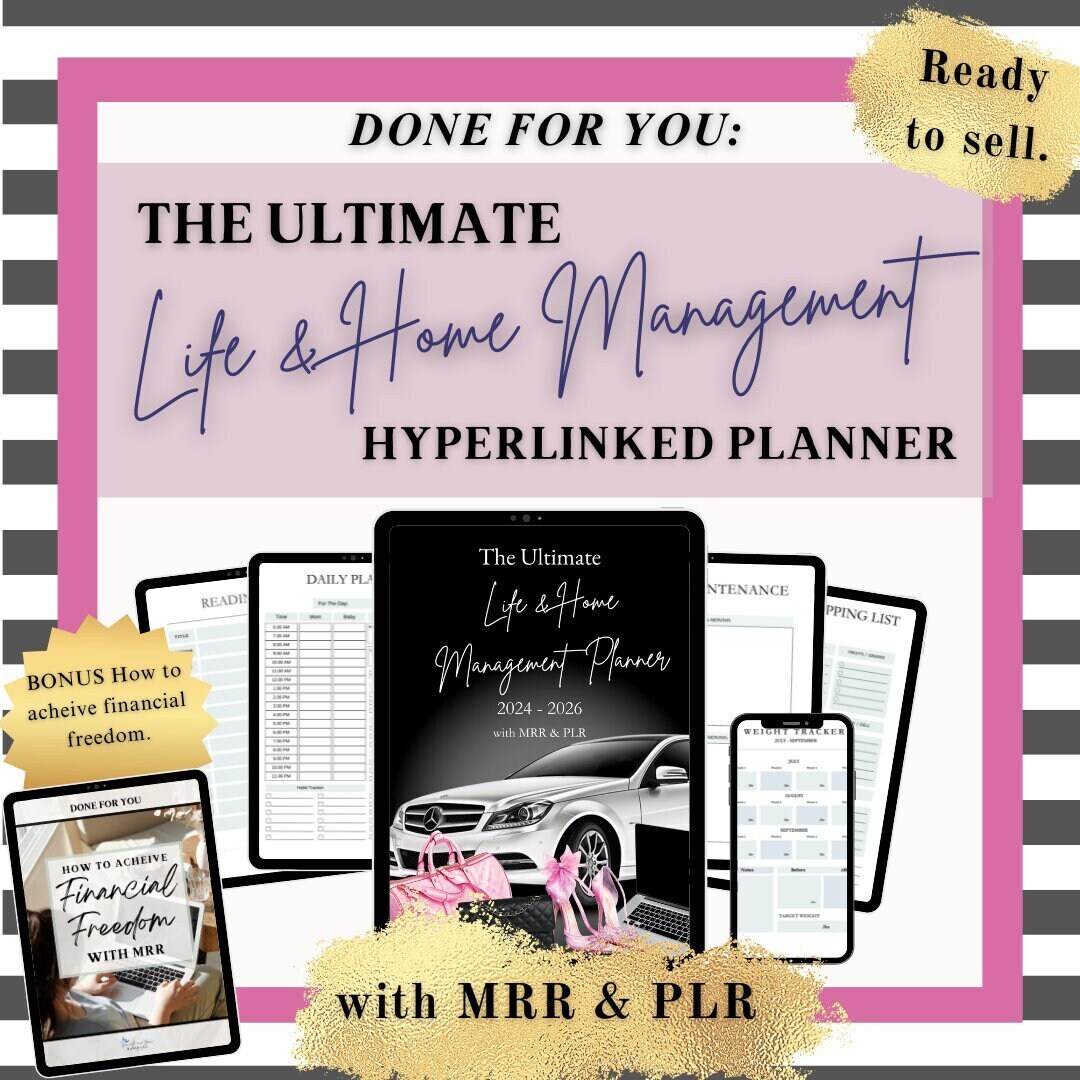 The Ultimate Life and Home Management Hyperlinked Planner With Master ...