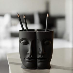 Two Faced Vase – Pen & Brush Holder - Etsy