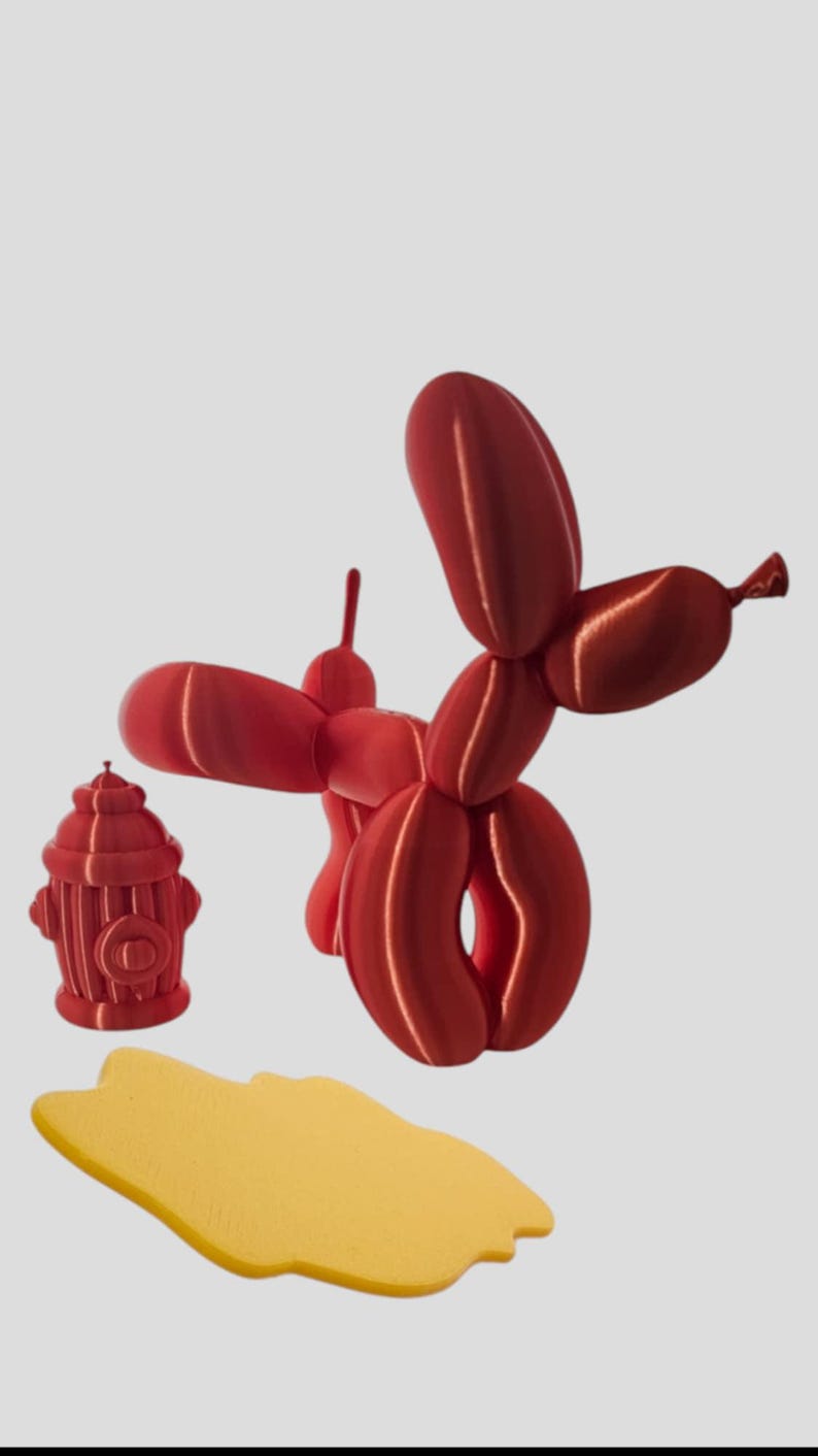 Peeing Balloon Dog Fire Hydrant Funny Figurine Statue Sculpture the ...