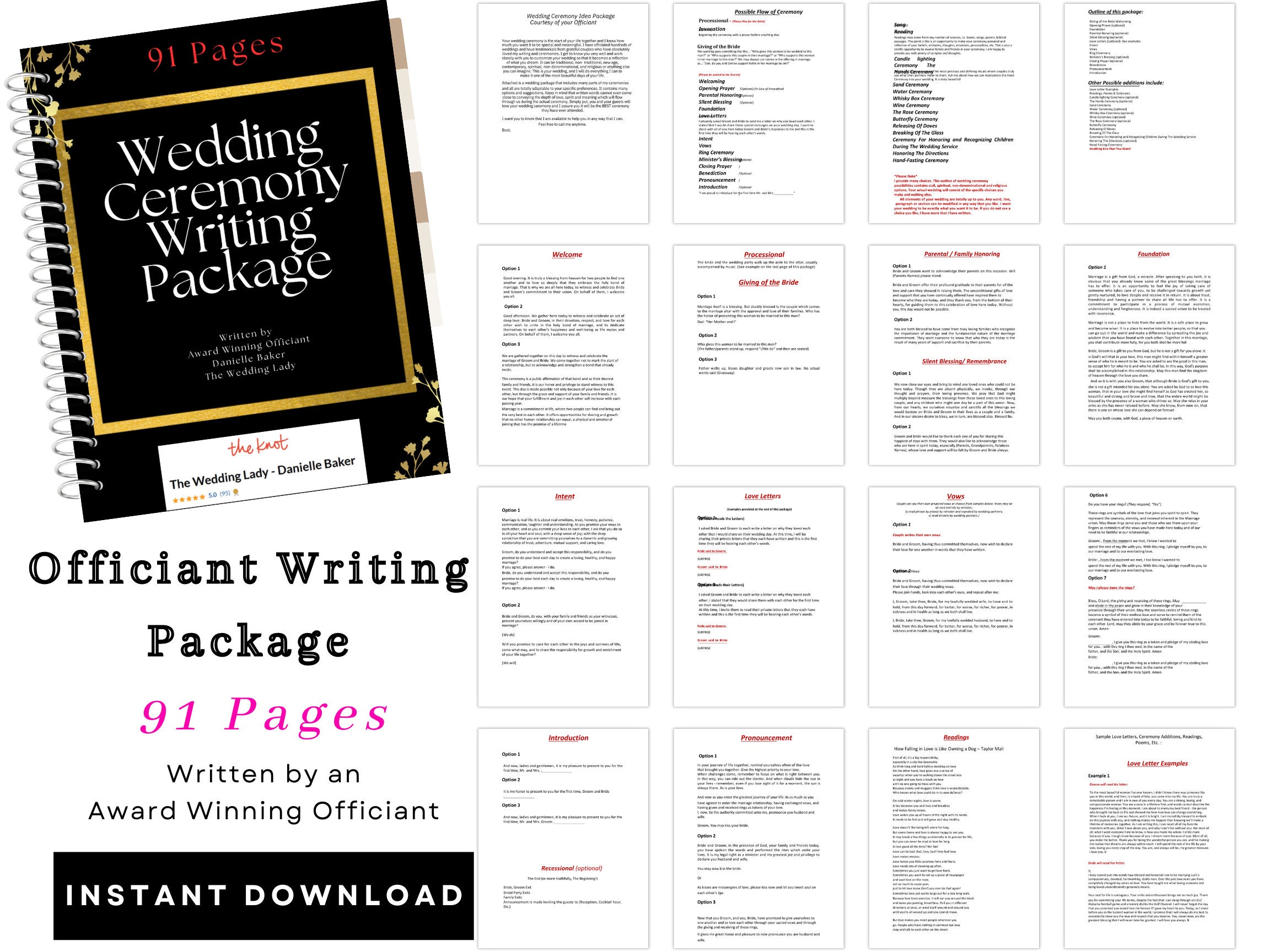 Custom Officiant Script, Wedding Ceremony Script, Personalized ...