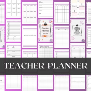 Teacher Printable Planner, Teacher Digital Planner, Undated Planner ...