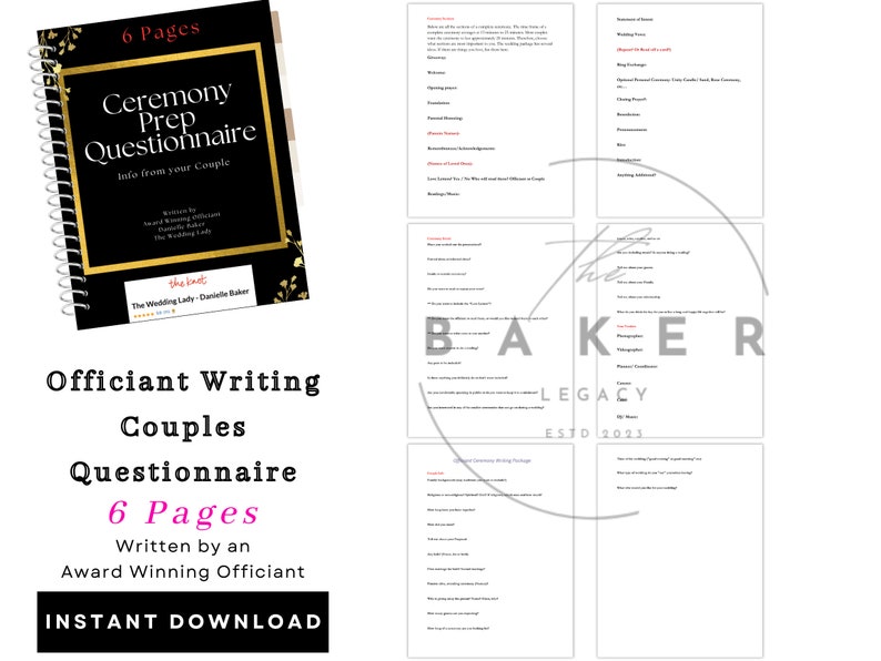 Custom Officiant Script, Wedding Ceremony Script, Personalized ...