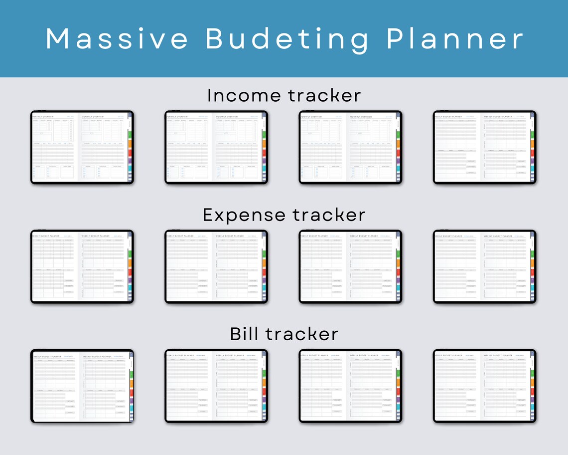 Digital Budget Planner, Digital Finance Planner, Digital Planner, Bi ...