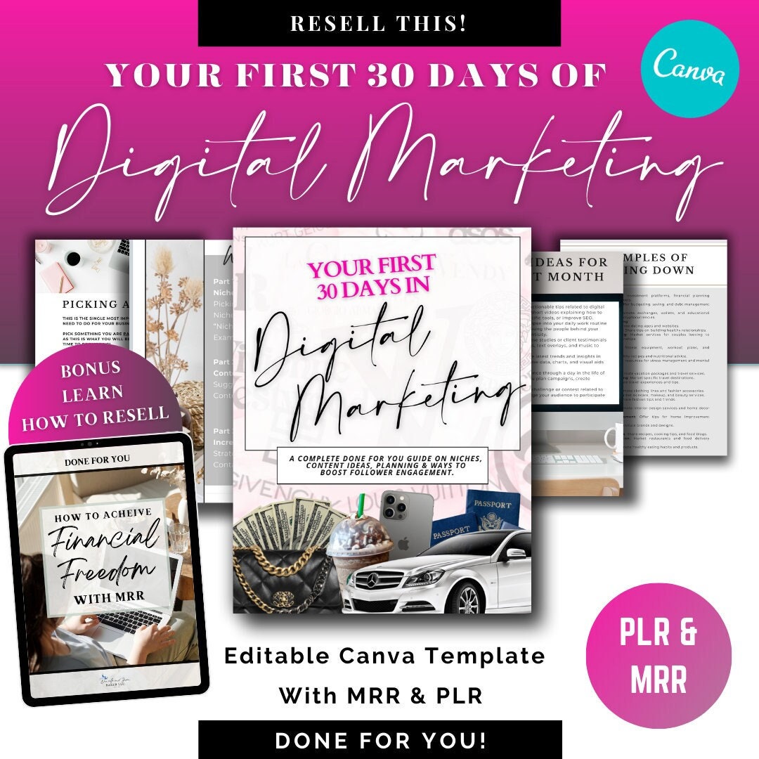 The First 30 Days of Digital Marketing Guide Done for You, With Master ...