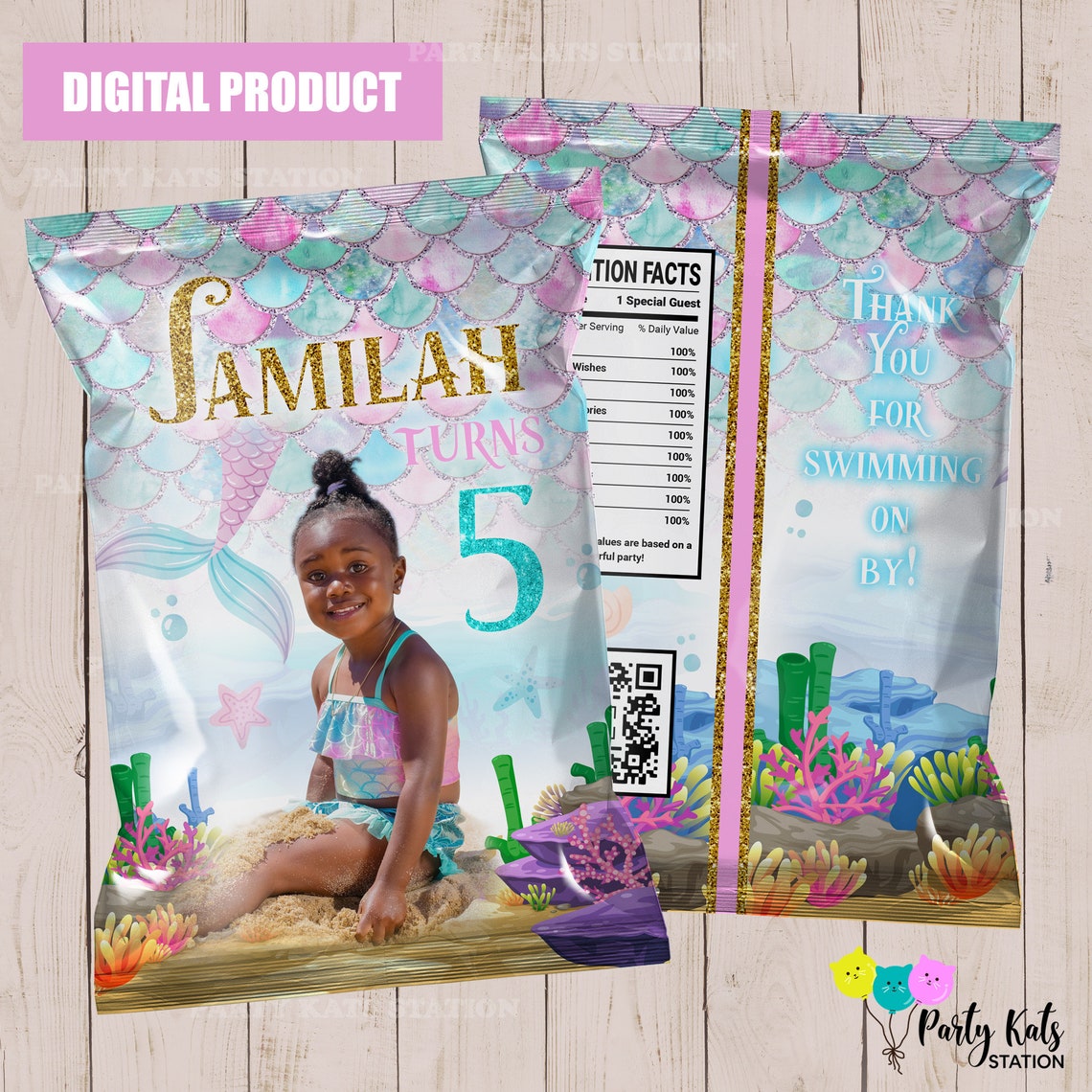 Birthday Chip Bag Label, Chip Bag Template, Birthday Party Favor ...
