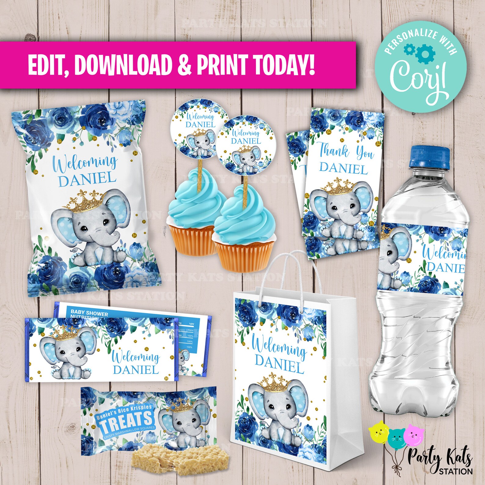 Elephant Baby Shower Favors Baby Shower Chip Bag Cutie Baby - Etsy