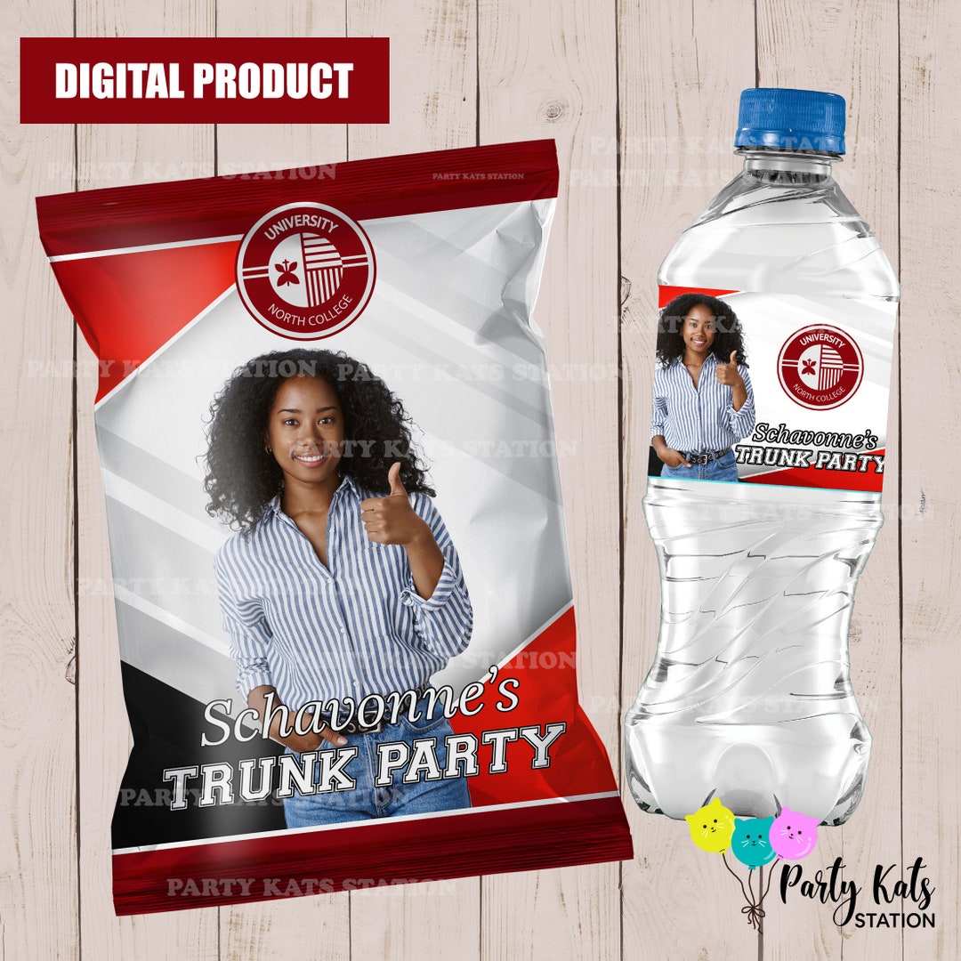 Trunk Party Chip Bag Label, Water Bottle Label, Trunk Party Bundle ...