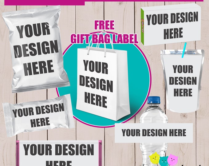 Custom Party Favors Custom Birthday Favors Custom Chip Bags - Etsy