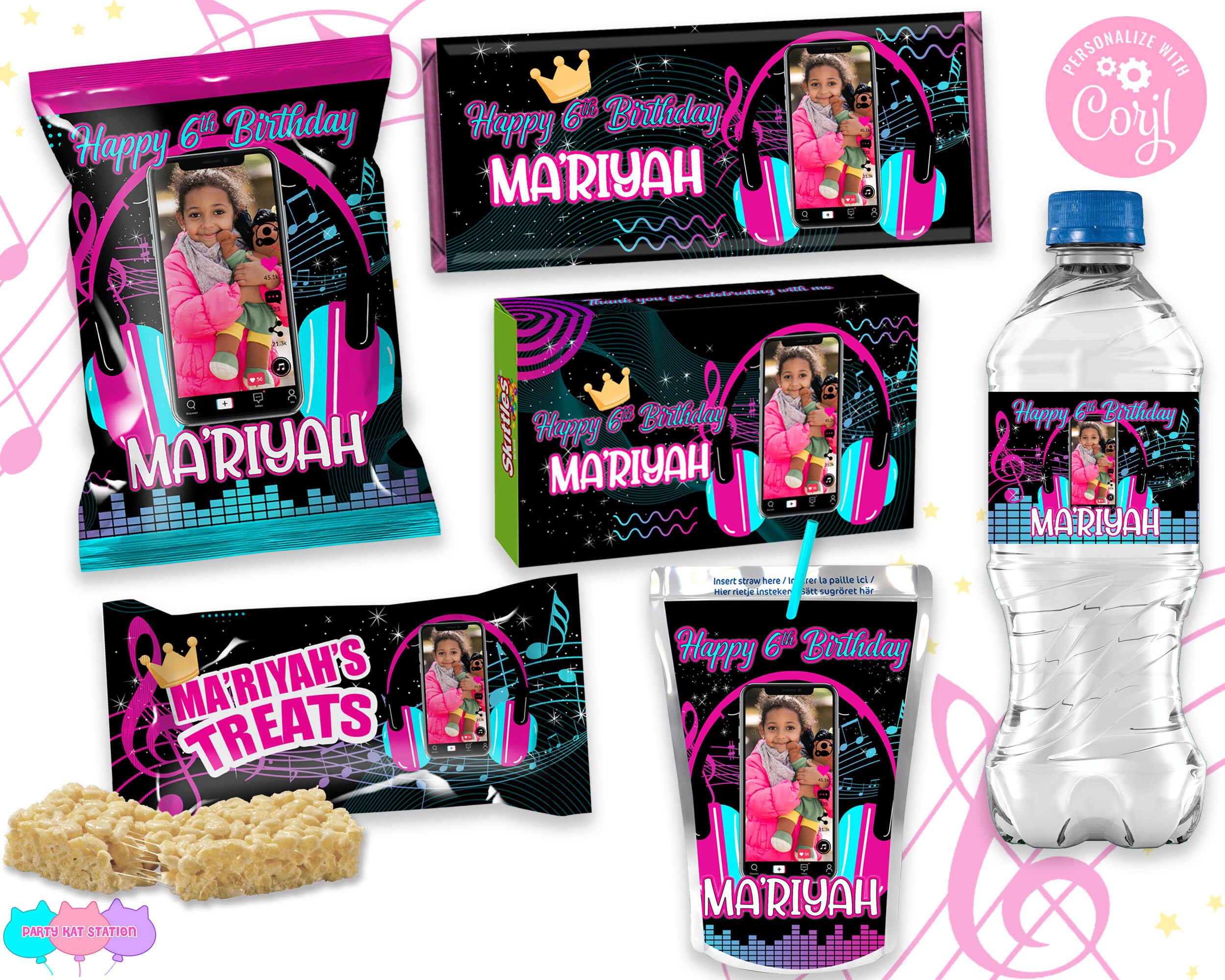 Tik Tok Gift Bag Label Tiktok Party Bag Tiktok Birthday Favor Bag ...