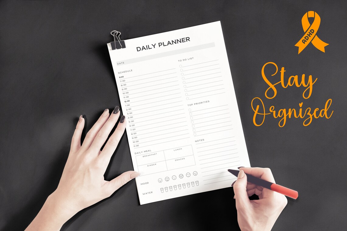 ADHD Planner Adult Printable ADHD Planner for Work, Adhd Organization ...