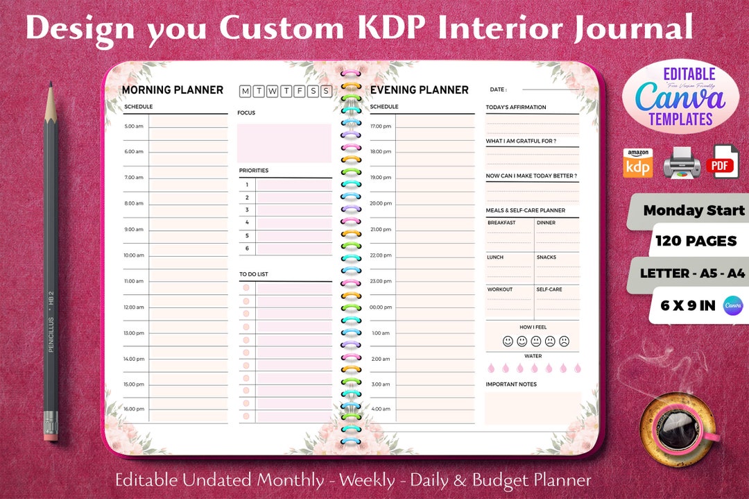 Design Your Custom KDP Log Book / Journal / Tracker/ Planner Interior ...