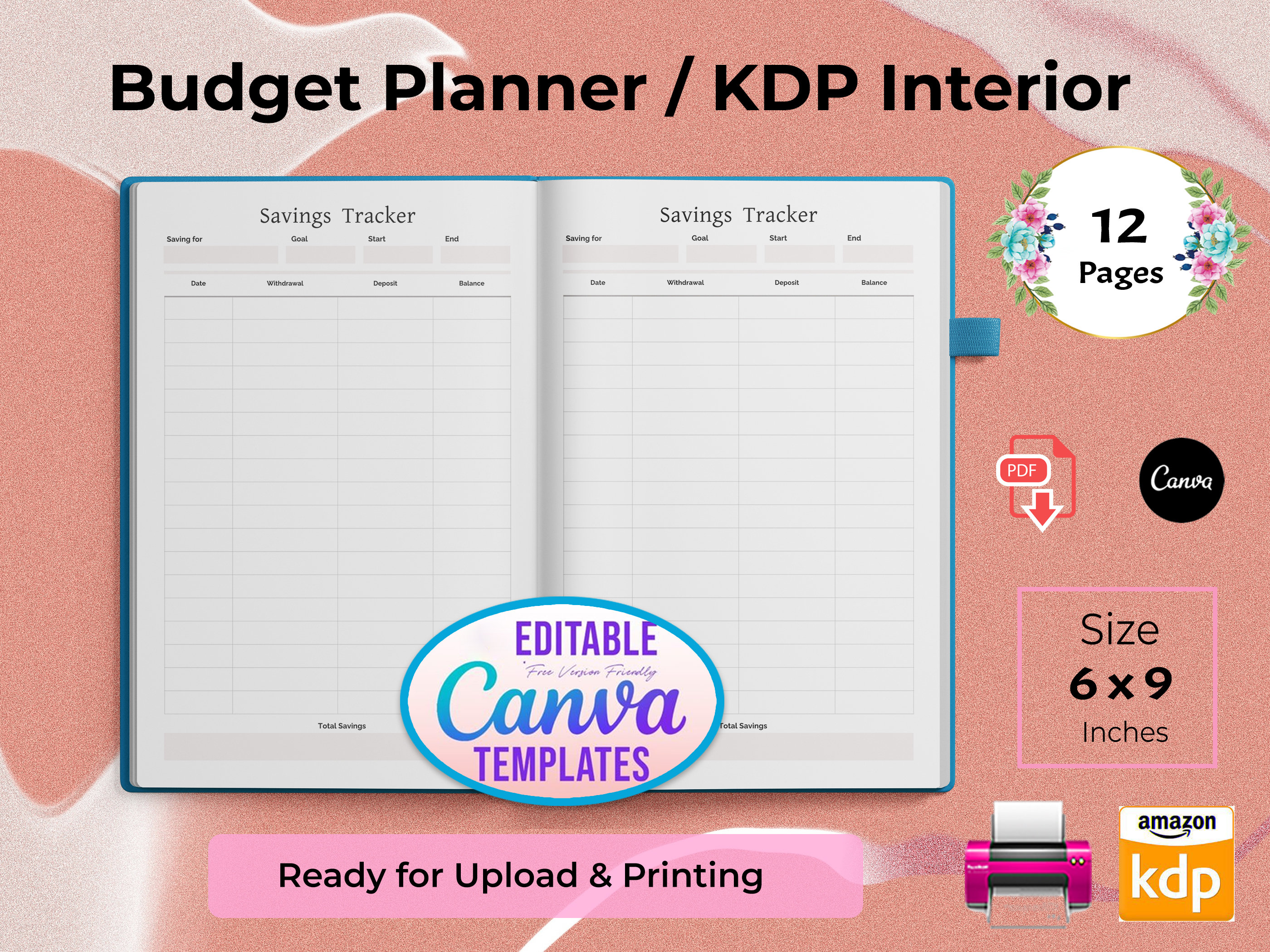 Budget Planner 2022 2023 Monthly Planner / Saving Money - Etsy