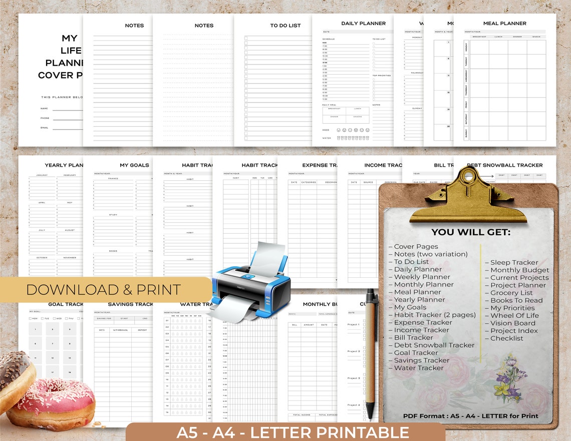 ADHD Planner Adult Printable ADHD Planner for Work, Adhd Organization ...