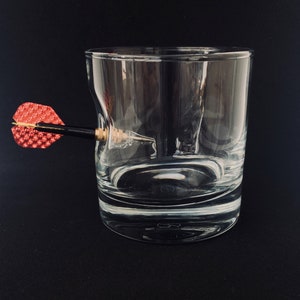 Darts Gift Whisky Glass With Embedded Dart Unique Gift for a Darts ...