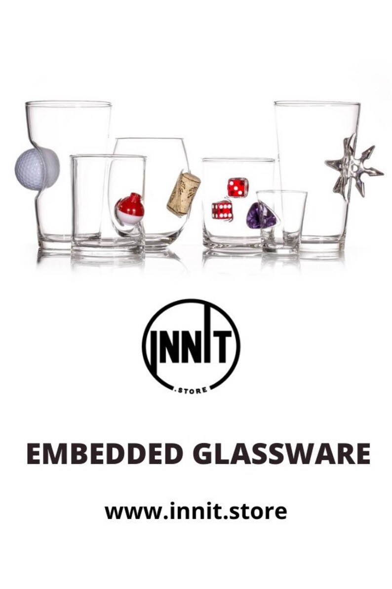 Whisky Rum Glass With Real Golf Ball Embedded Unique - Etsy UK