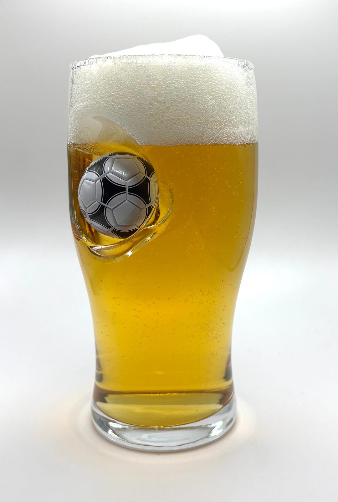 Football Beer Glass With Embedded Mini Football | Football Gift for Men ...